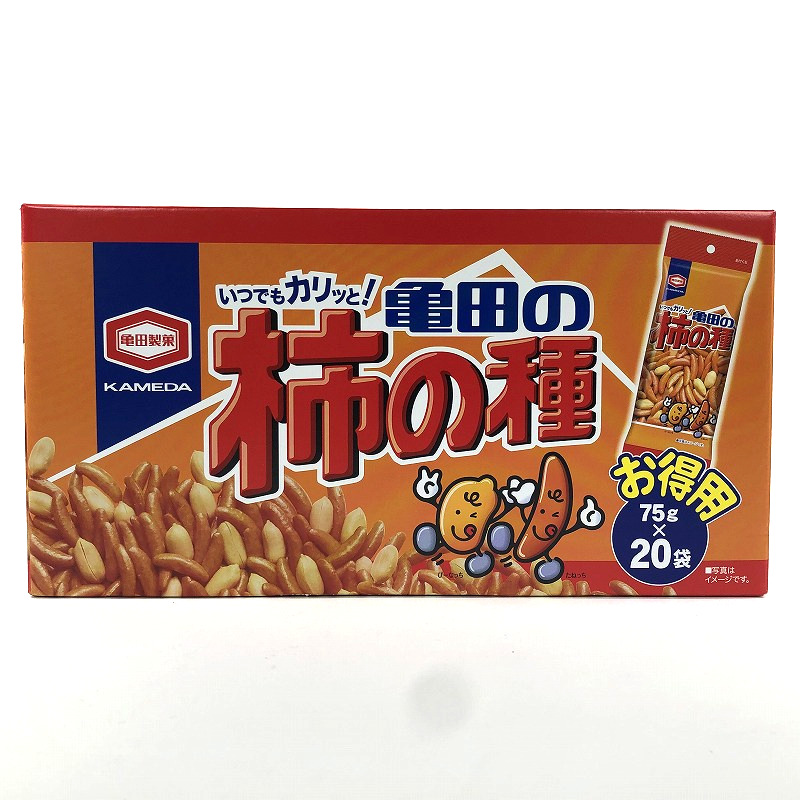亀田製菓 柿の種BOX 75g×20袋 Kameda Kakinotane Box