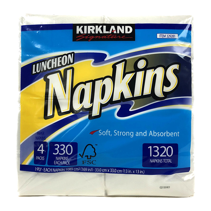 カークランド 紙ナプキン 33cm×33cm 1320枚 (330枚×4) KS Napkins 330CT×4