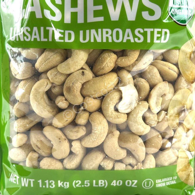 カークランド 有機 無塩カシューナッツ 1.13kg KS Organic Whole Cashws Bag