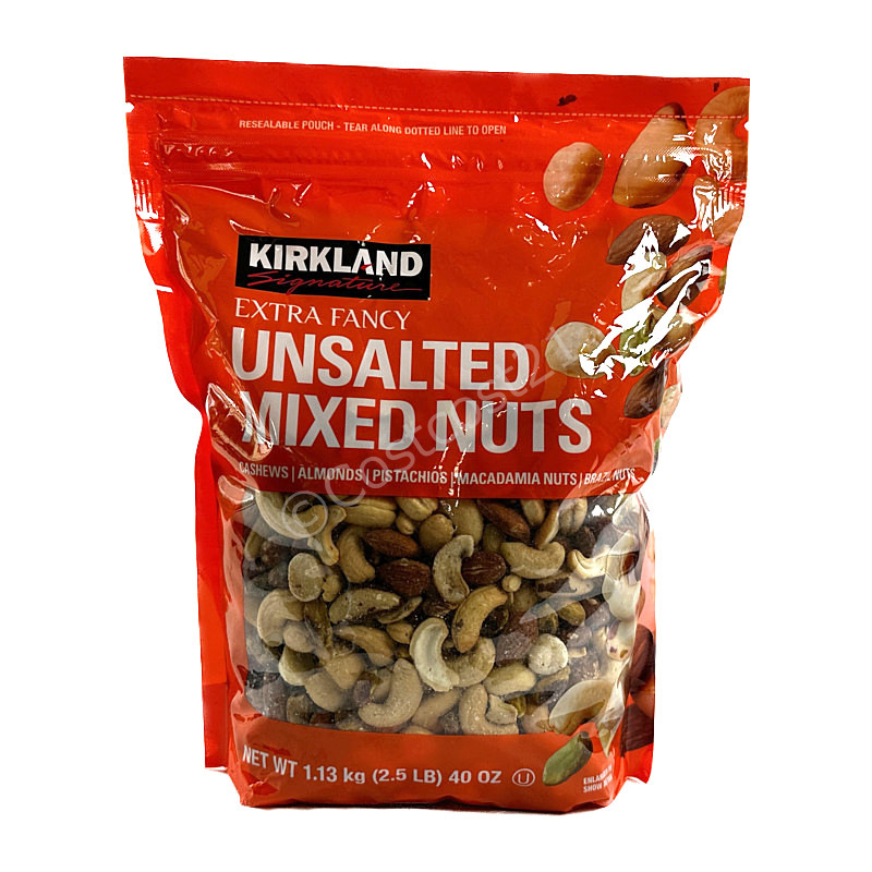 カークランド 無塩 (アンソルテッド) ミックスナッツ (袋) 1.13kg KS Unsalted Mixed Nuts Bag