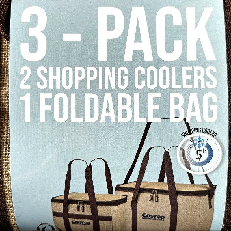 コストコ サスティナブル ジュート クーラーバッグ 3Pセット (60L,+45L+ ポケットバッグ) Costco Sustainable Jute Cooler Bag 3P Set