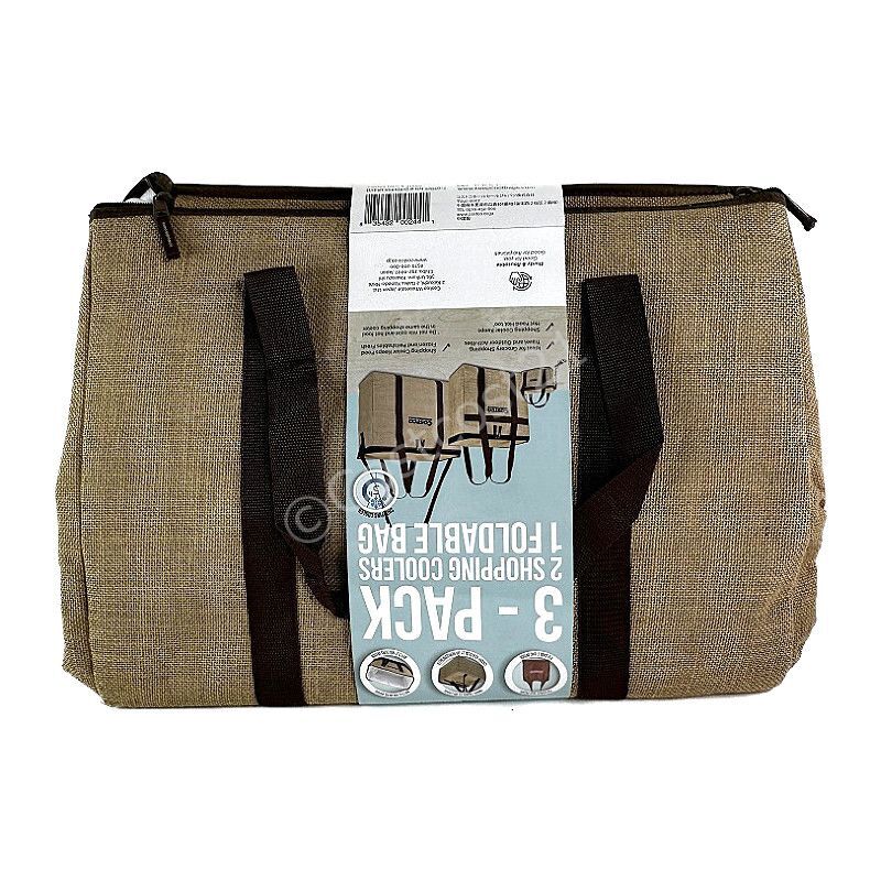 コストコ サスティナブル ジュート クーラーバッグ 3Pセット (60L,+45L+ ポケットバッグ) Costco Sustainable Jute Cooler Bag 3P Set
