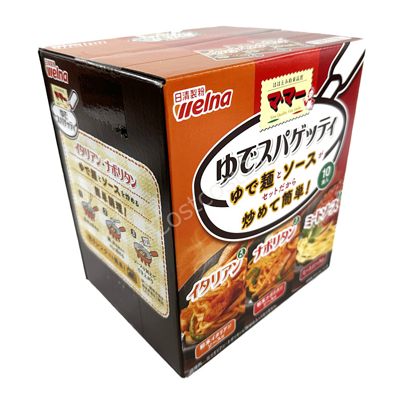 日清フーズ マ・マー ゆでスパゲッティ アソート 3種 10袋 Mama Instant Spaghetti