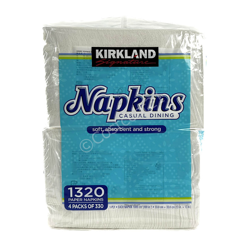 カークランド 紙ナプキン 33cm×33cm 1320枚 (330枚×4) KS Napkins 330CT×4
