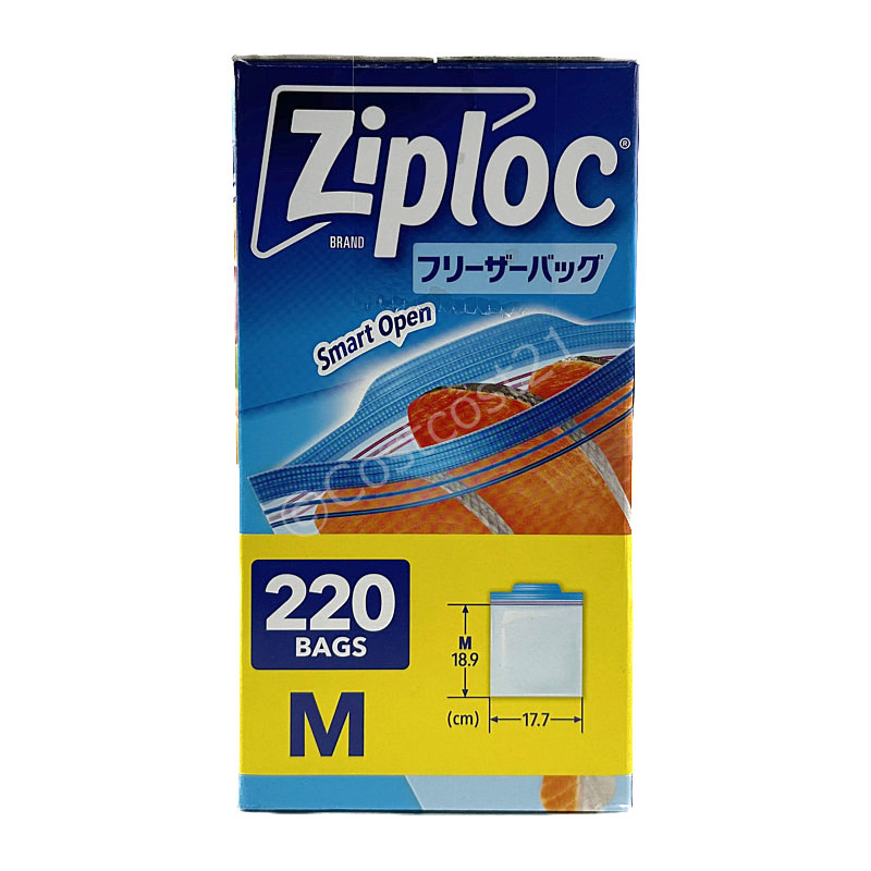 ジップロック ダブルジッパー フリーザー用バッグ Mサイズ 220枚 Ziploc Freezer M Size 220CT